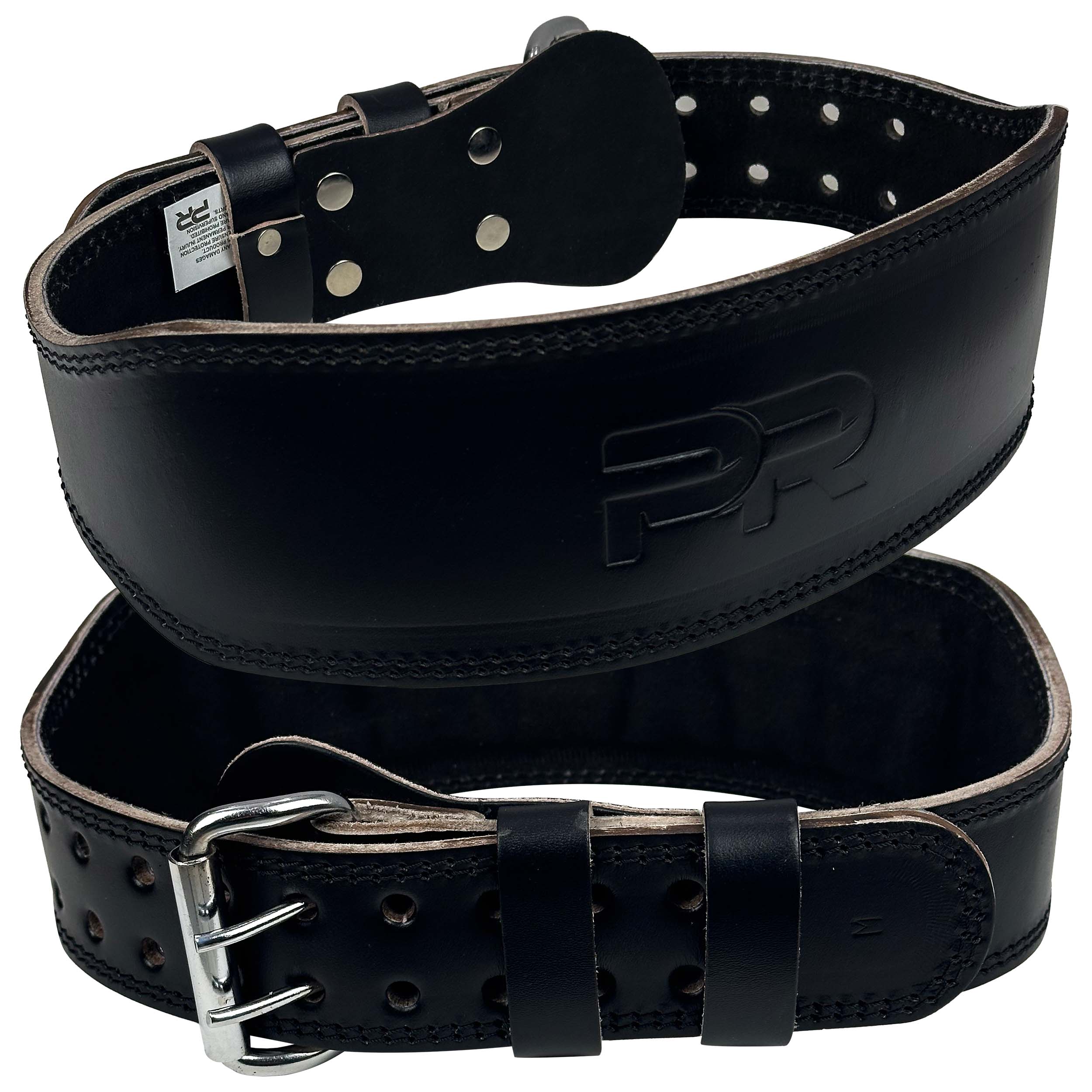 100% Pure Heritage Full Grain Leather Lifting Belt [Men's Black ...