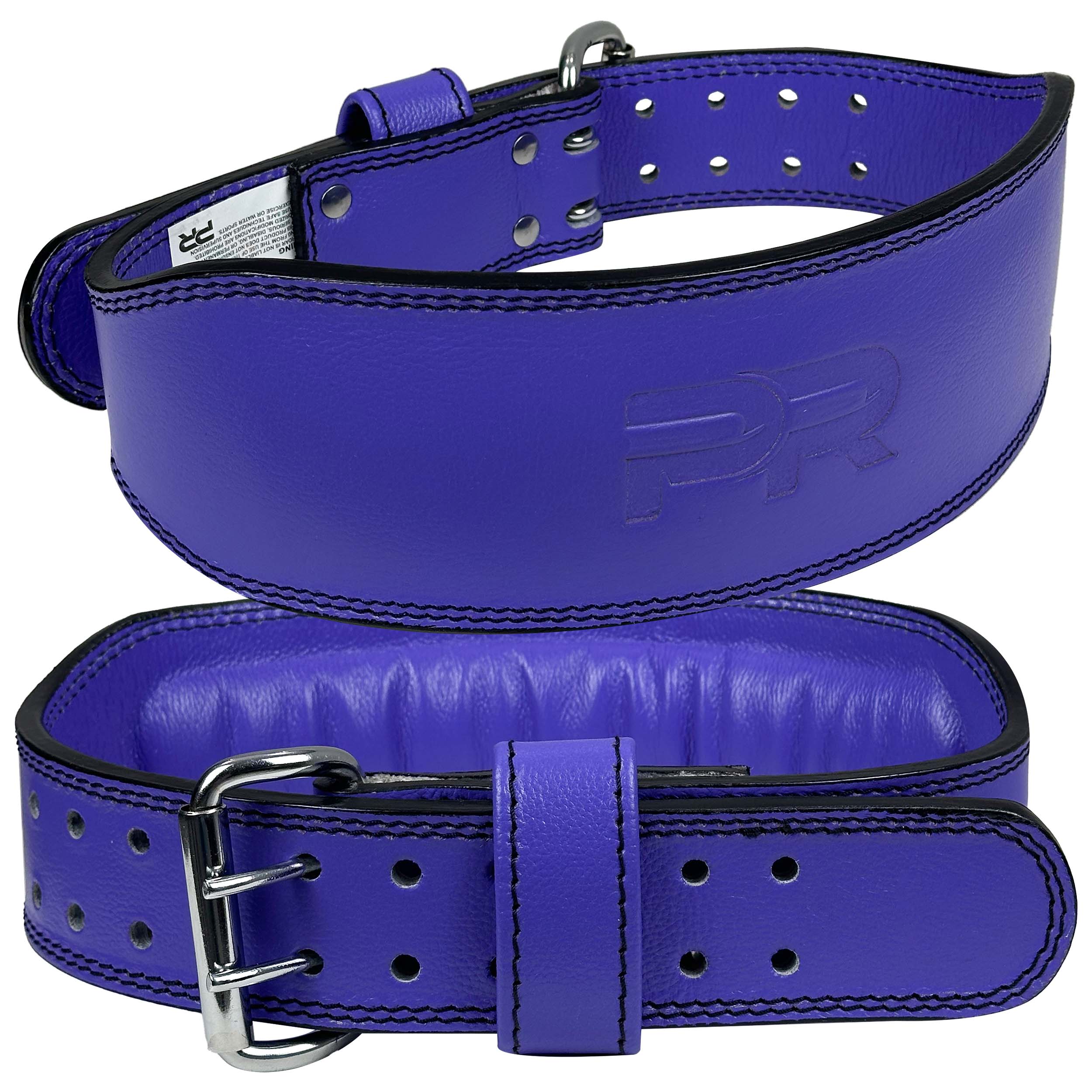 100% Pure Heritage Full Grain Leather Lifting Belt [Women's Purple ...