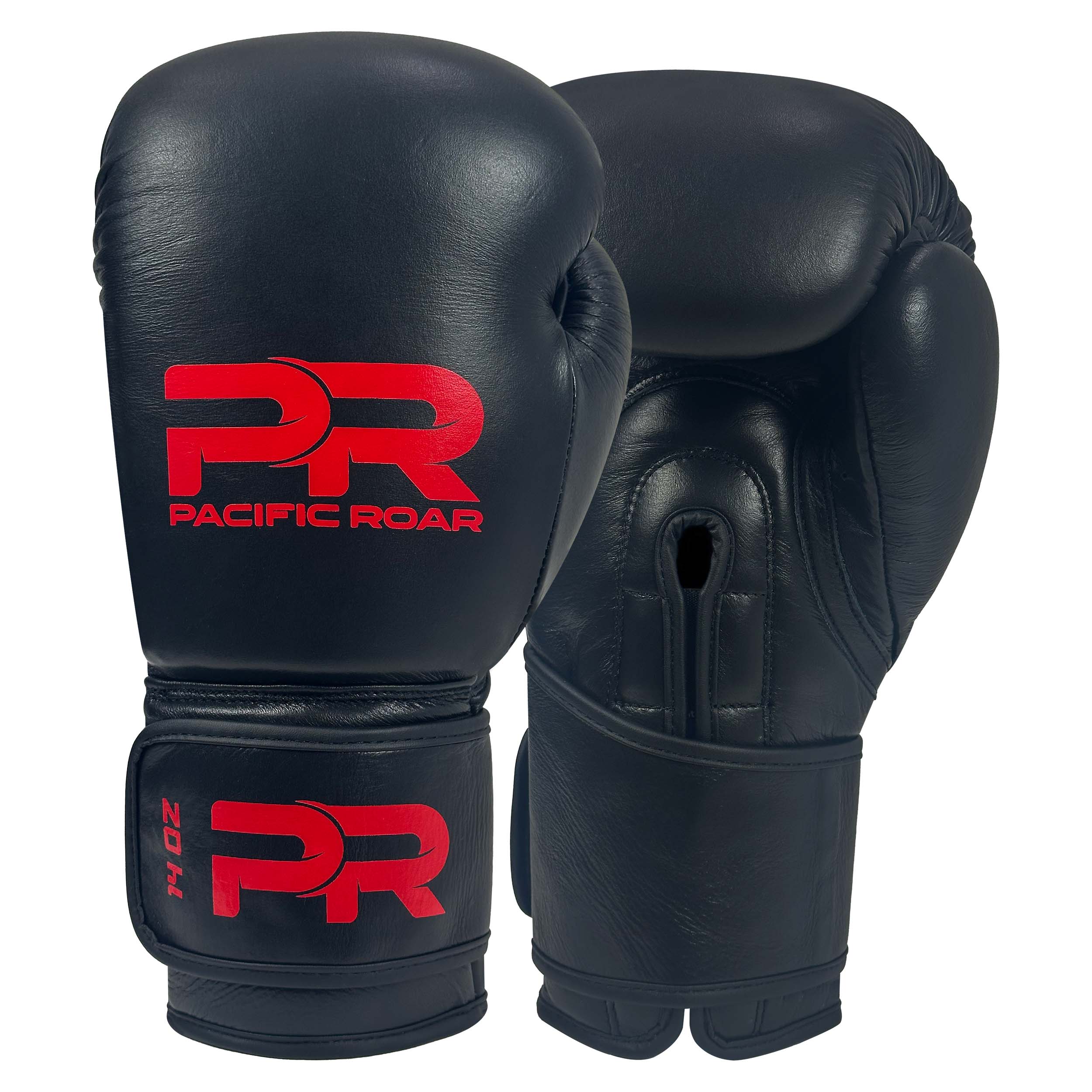 Pure Leather Boxing Gloves Set – Gloves, Hand Wraps & Storage Box [Bla ...